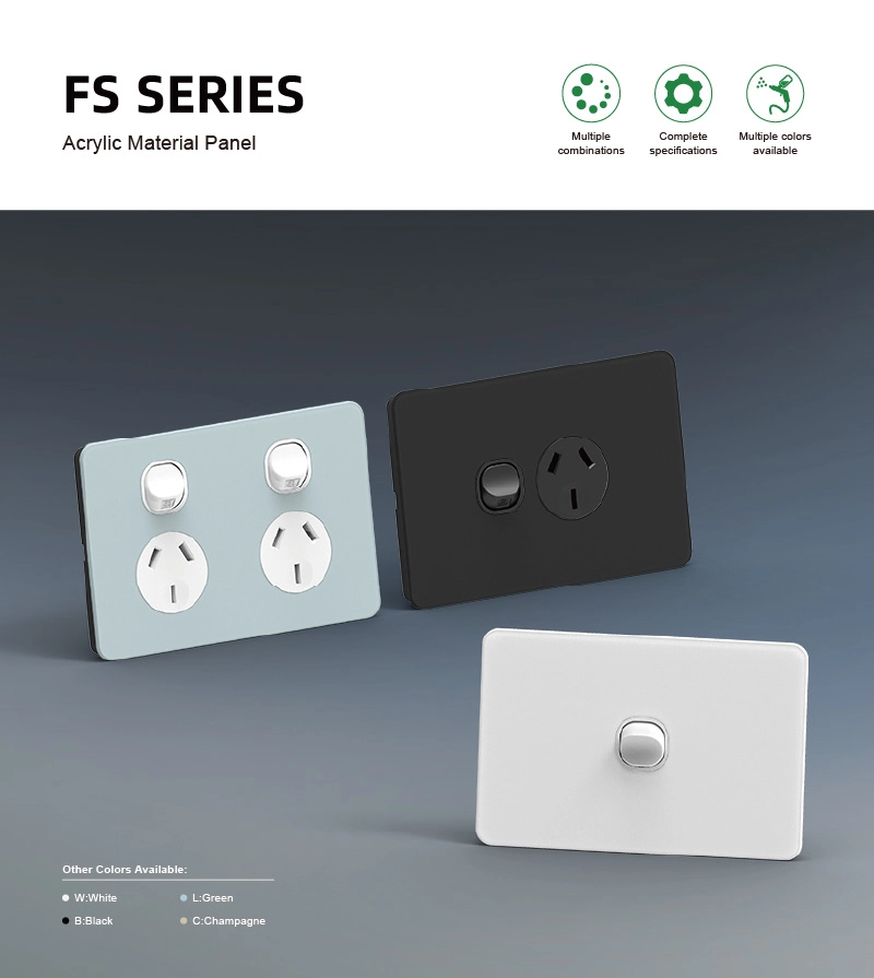 OEM Wall Switch & Socket: Available in Stainless Steel, PC, Acrylic ...